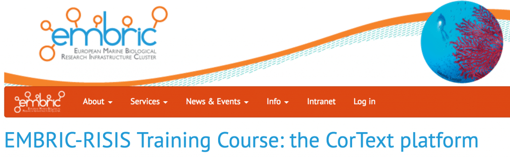 EMBRIC-RISIS Training Course by the CorTexT platform - Cortext
